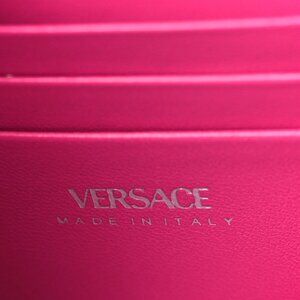 Versace | Bags | Authentic Versace Dark Pink Leather Crossbody Bag ...